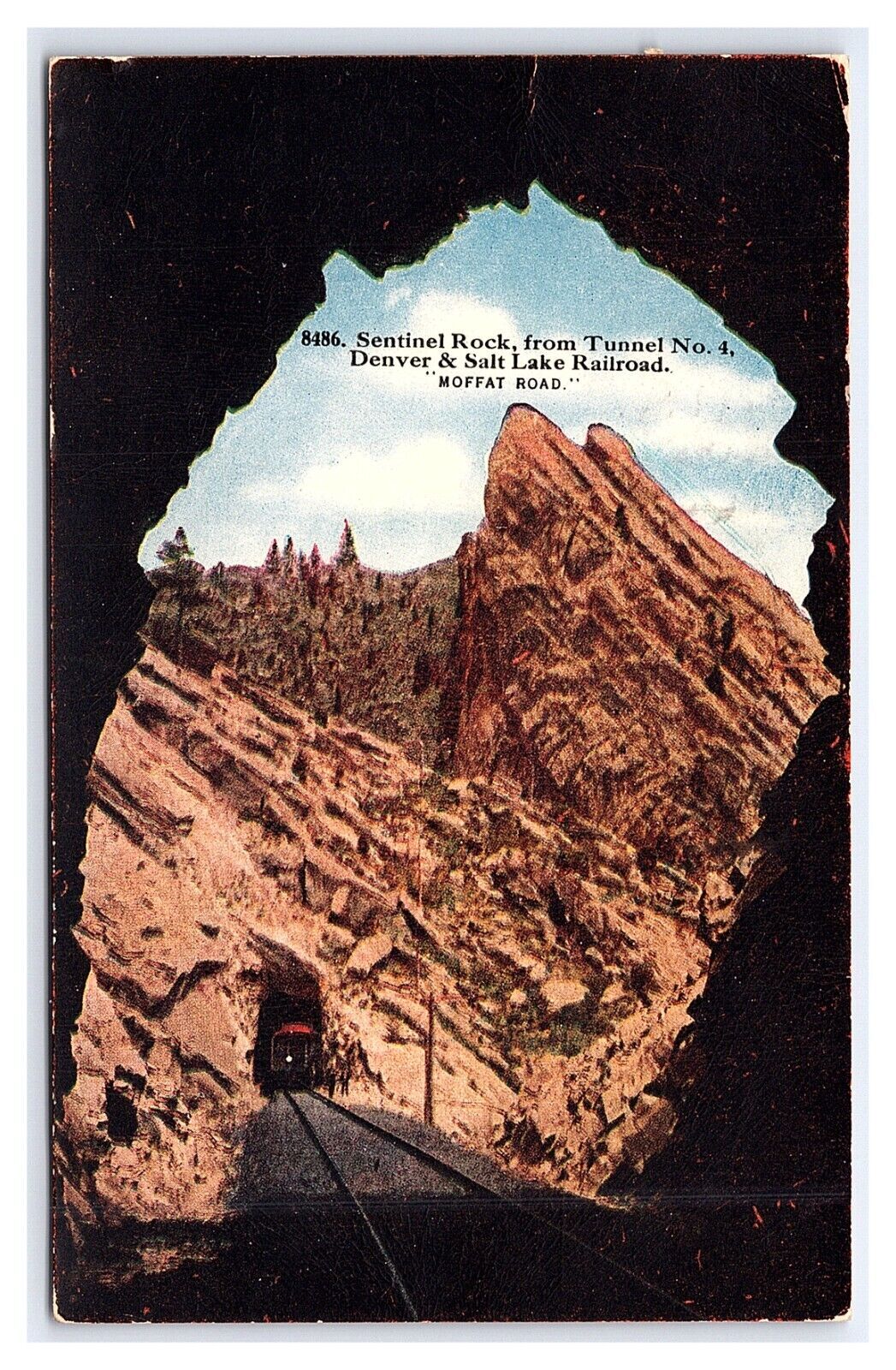 Sentinel Rock From Tunnel No. 4 Denver & Salt Lake Railroad c1920 ...