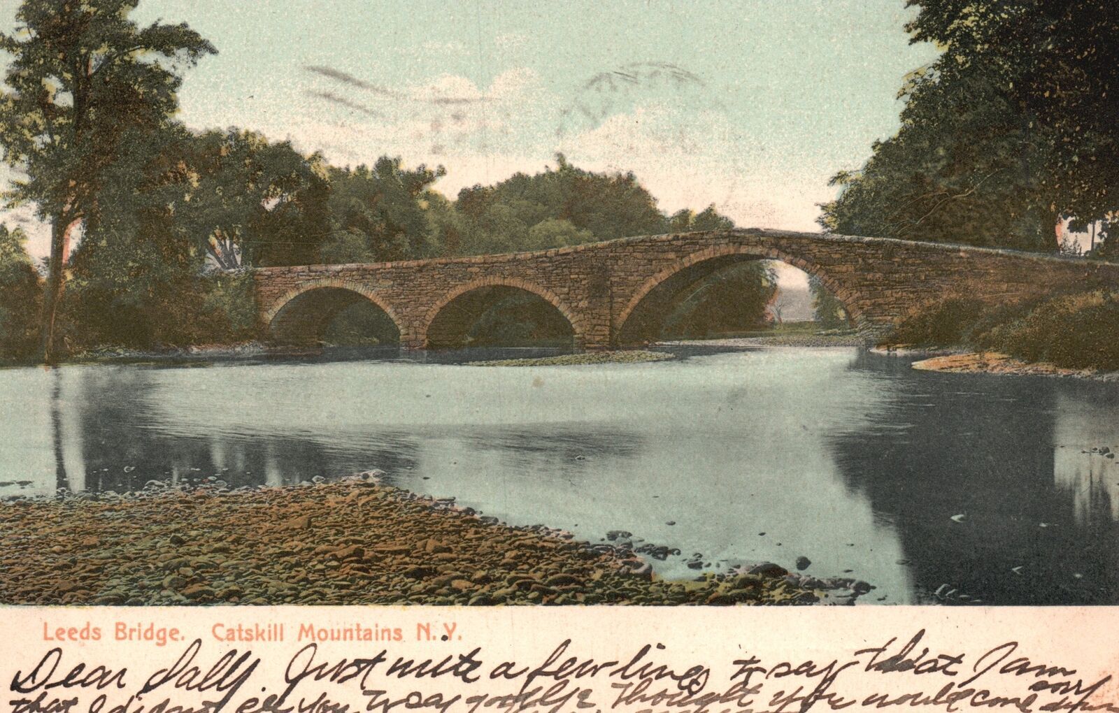 Vintage Postcard 1905 Leeds Bridge Catskill Mountains New York Albert ...