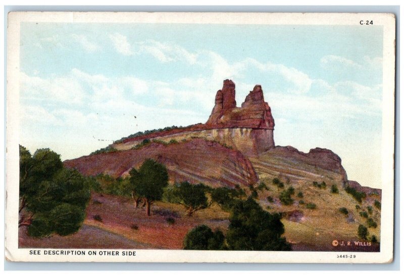 Gallup New Mexico NM Postcard Navajo Church Rock Formation c1940 ...