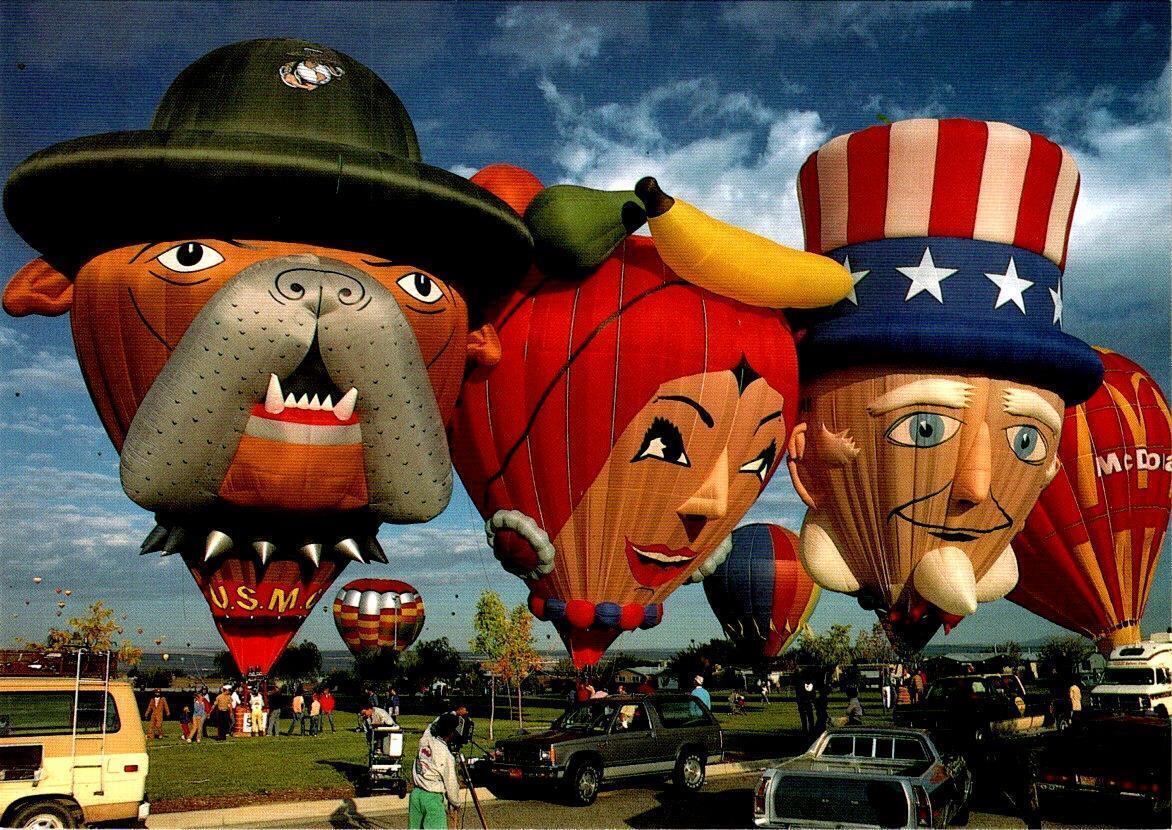 NM Albuquerque HOT AIR BALLOON FIESTA Shapes USMC Chesty/Uncle Sam+ 4X6 ...