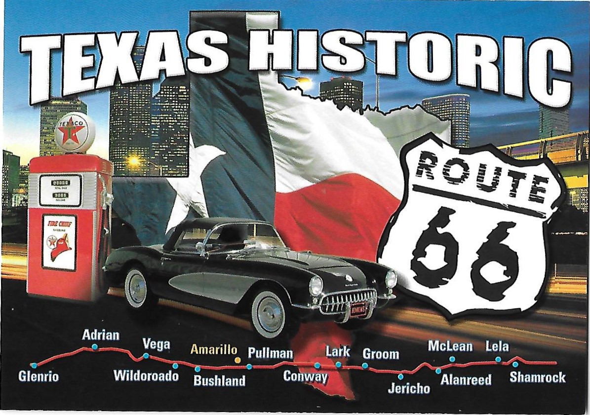 Texas Historic Route 66 Texaco Pump & Corvette 4 by 6 | United States ...