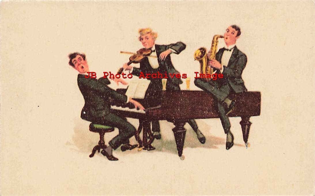 Music, 3 Man Band Playing Piano, Violin & Saxophone | Other / Unsorted ...