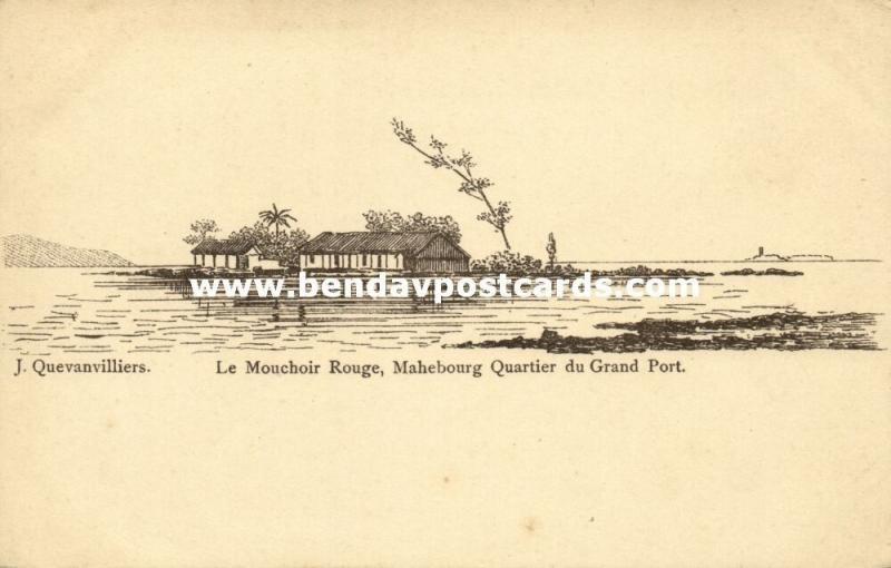 mauritius, MAHEBOURG, Mouchoir Rouge, Quartier du Grand Port (1905 ...