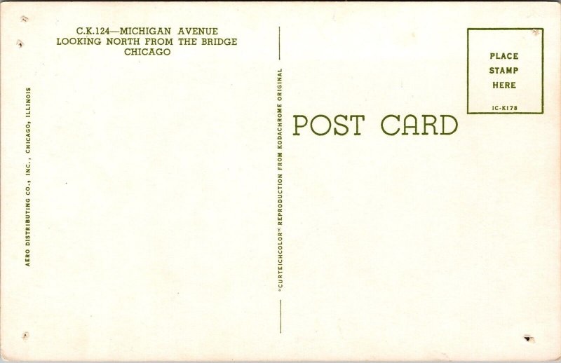 Vtg Chicago Illinois IL Michigan Avenue Street View Looking North 1950s ...