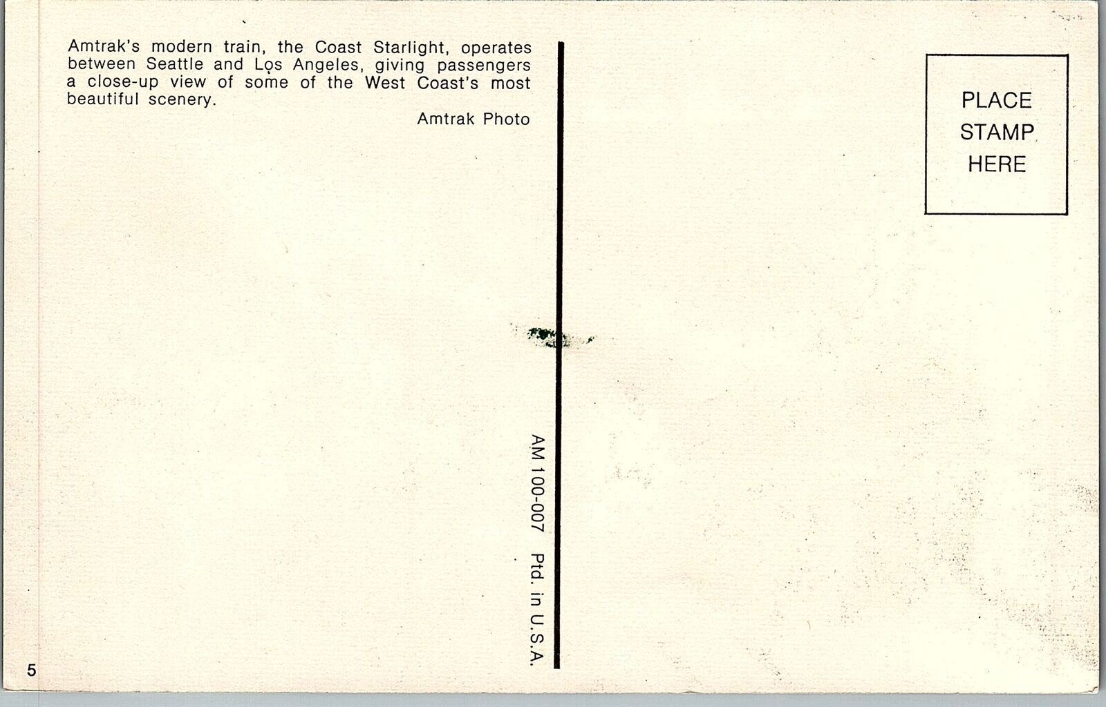 Vintage Amtrak Coast Starlight Railway Railroad Photochrome Postcard 38 ...