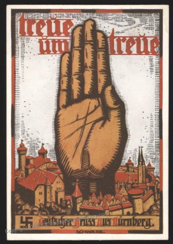 3rd Reich Germany 1934 Reichsparteitag Faithful Propaganda Card 107366 ...