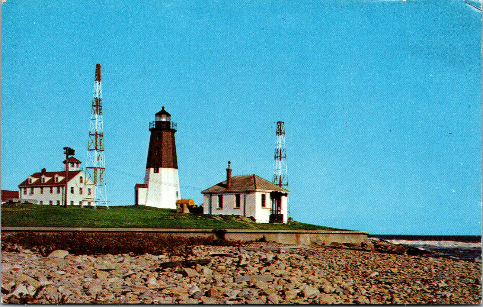 Vtg 1950s Point Judith Lighthouse Rhode Island RI Chrome Postcard ...