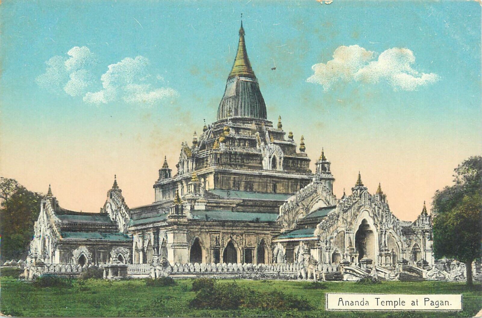BURMA MYANMAR Mandalay Ananda Temple at Pagan architecture vintage ...