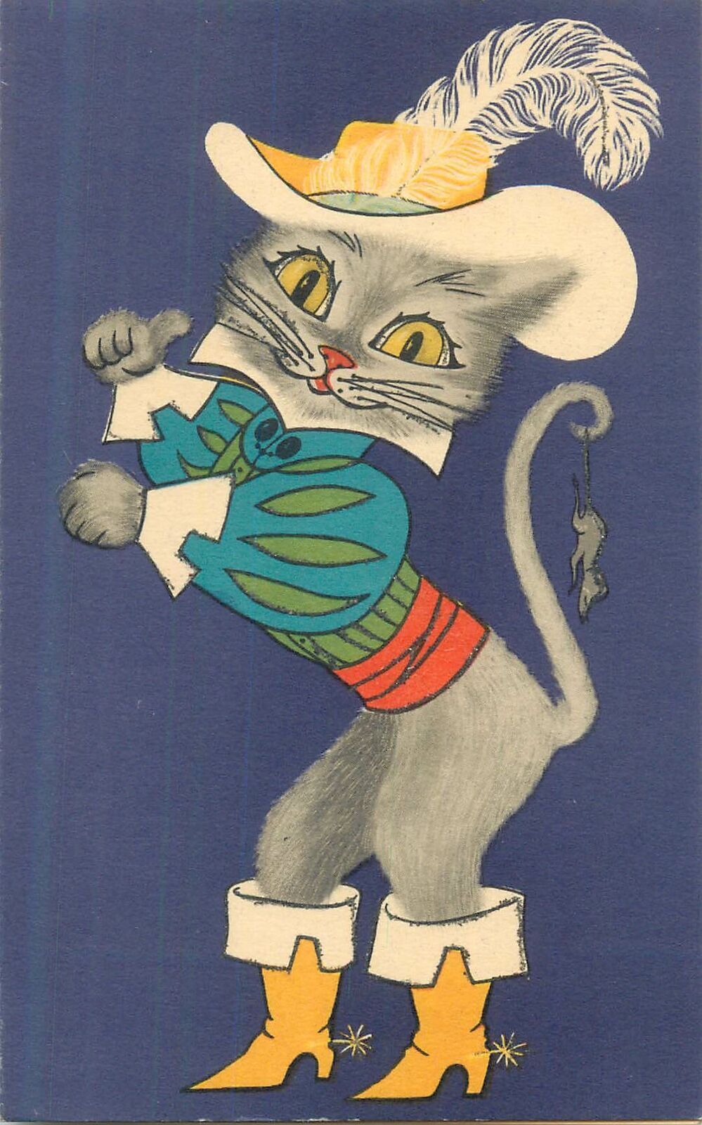 humanized animals types cat cartoon Postcard | Other / Unsorted ...