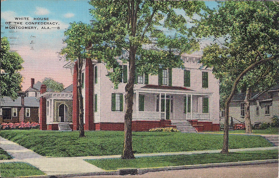 Montgomery AL, First Confederate White House, Civil War Interest, 1943 ...