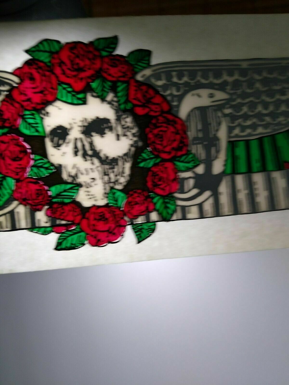 Grateful Dead Skull Roses Snakes Wings Original 1980s Car Window Decal ...