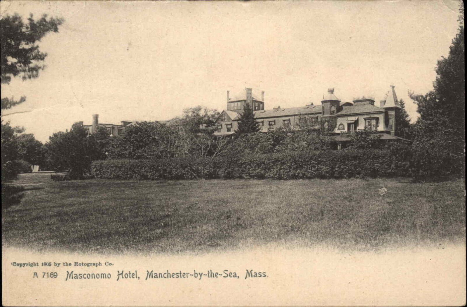 Manchester Massachusetts MA Masconoma Hotel Rotograph c1900s-10s ...