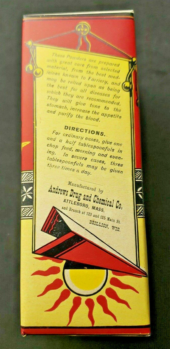 Vintage Superior Condition Powder Box Label Display on Foam Block U40 ...