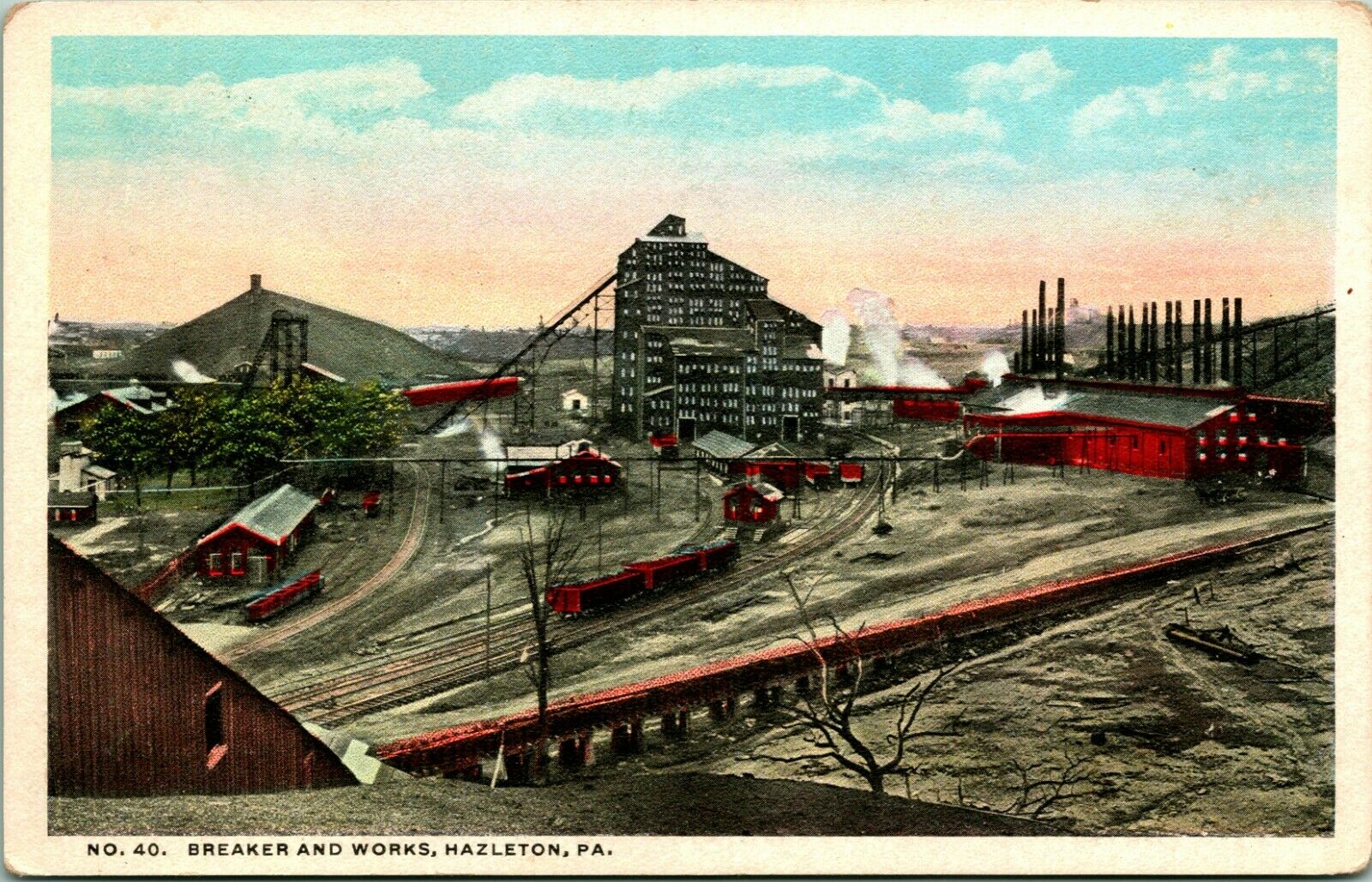 Vtg Postcard 1920s Postcard Breaker and Works Hazleton PA Steel Mill ...