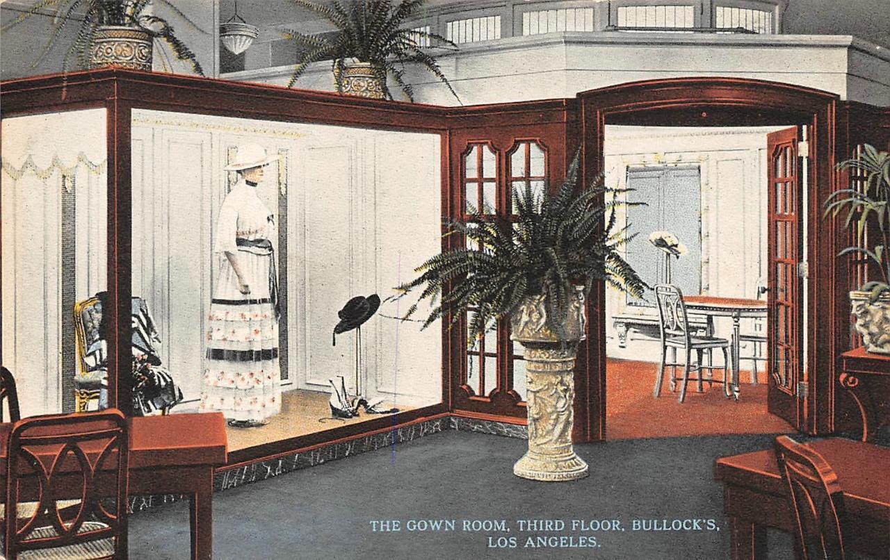 Los Angeles, California BULLOCK'S Gown Room Dept. Store Interior 1910s ...
