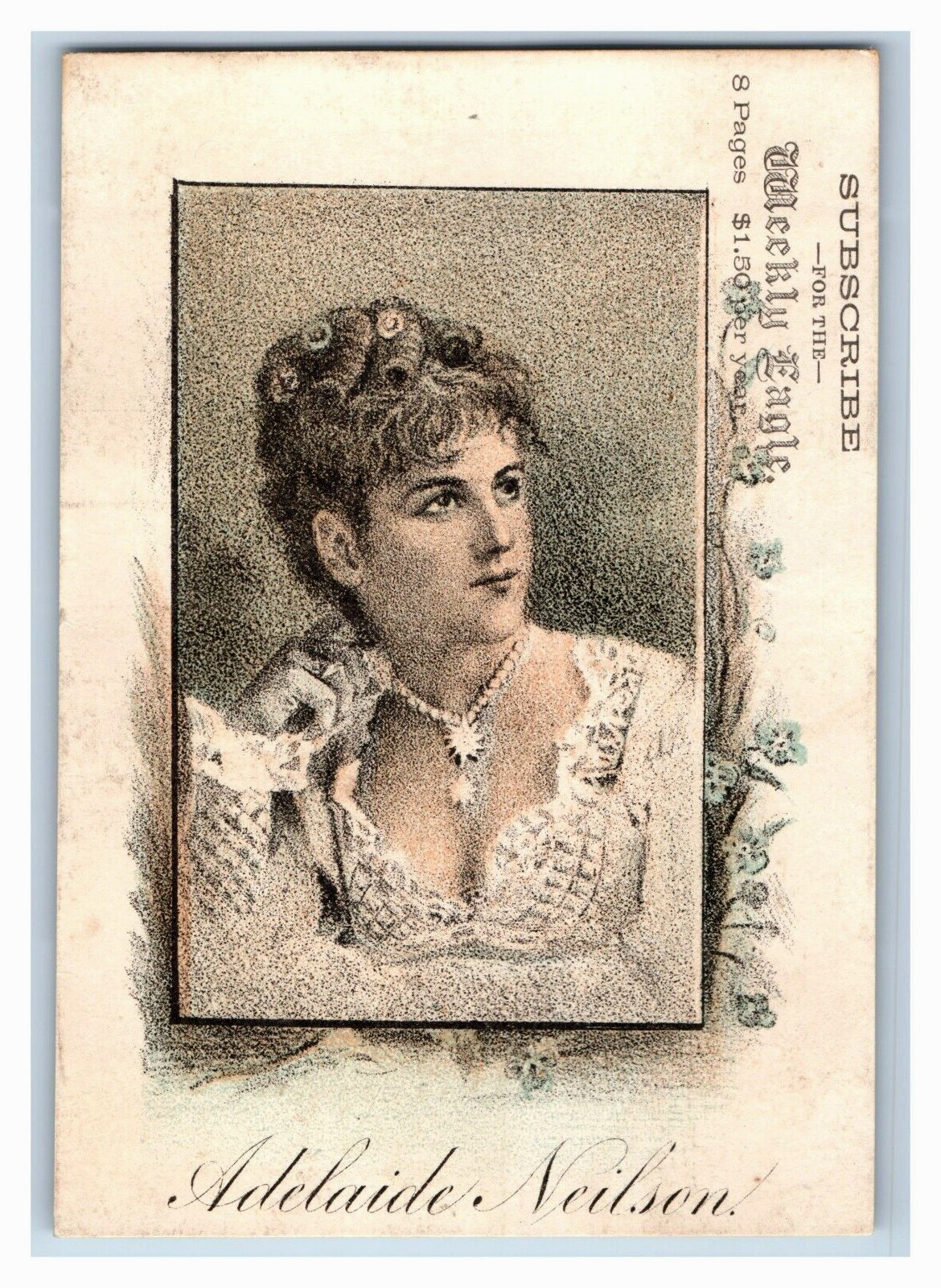 1880s Weekly Eagle Lovely British Actress Adelaide Neilson P141 ...