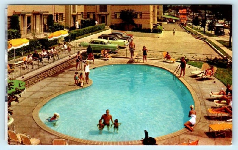 CINCINNATI, Ohio OH ~ Roadside NORTH PLAZA MOTEL Pool 1950s Cars ...