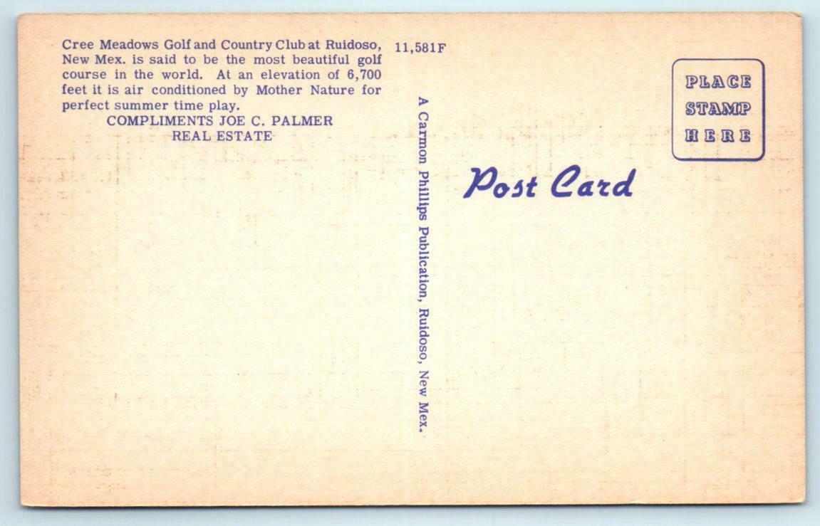 RUIDOSO, New Mexico NM ~ CREE MEADOWS GOLF & Country Club c1940s Linen ...