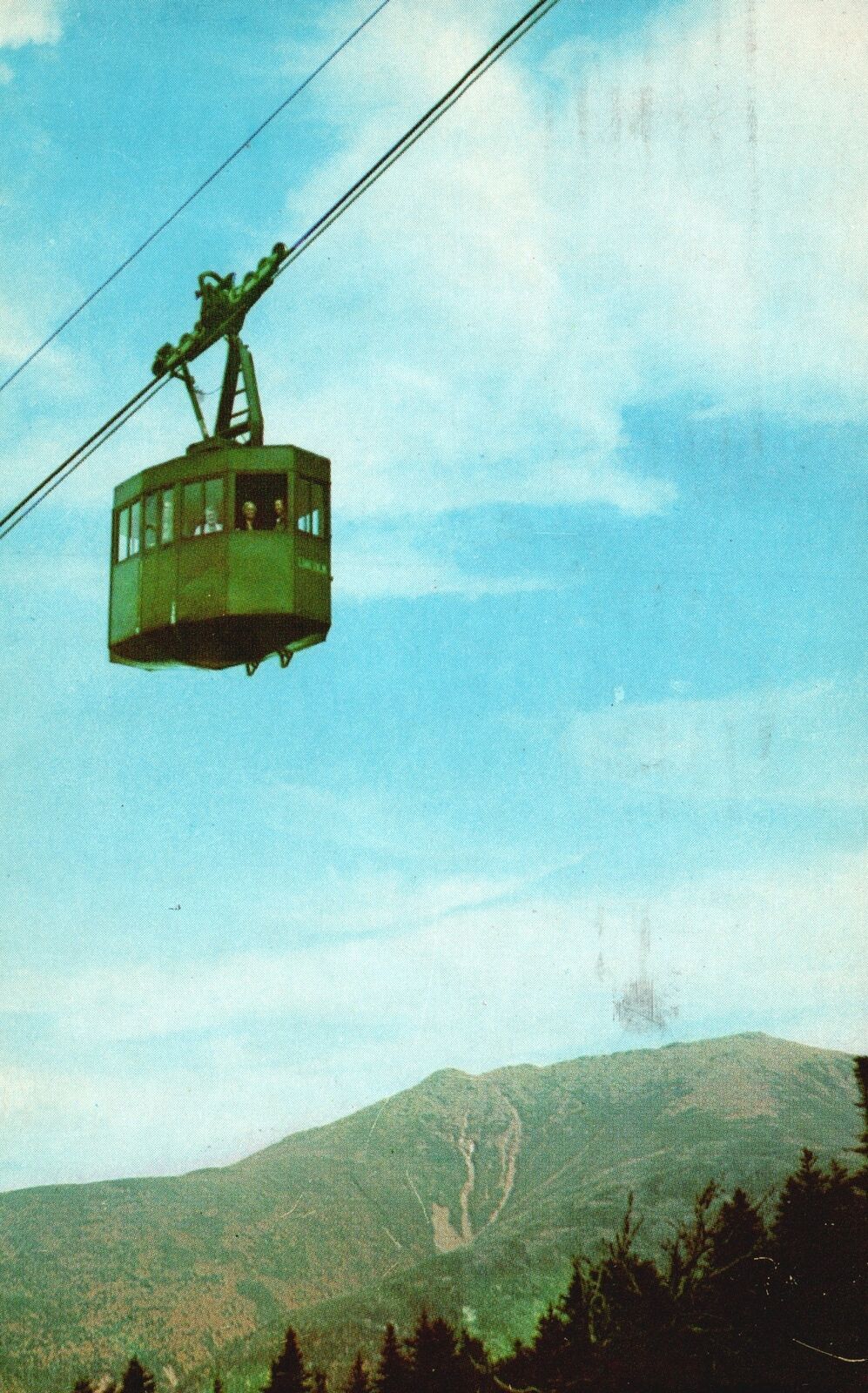 Postcard 1959 Tram Car on Cannon Mountain Aerial Tramway Franconia ...