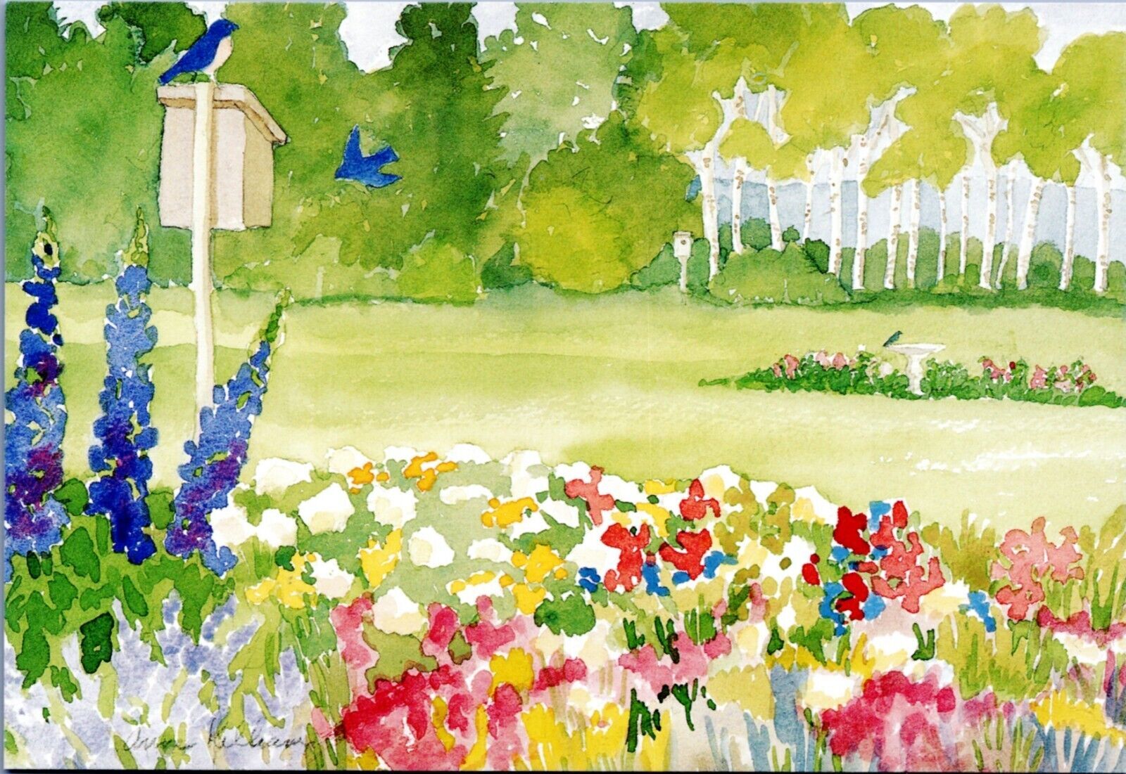 Postcard Art Rockport ME Anne Kilham - Bluebirds | United States ...