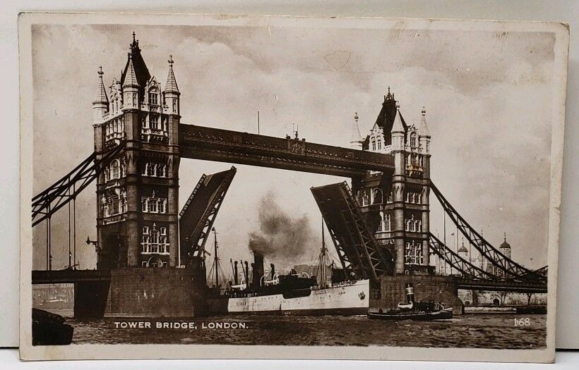 RPPC Tower Bridge London, 1939 to Pennsylvania, War Time Postcard F2 ...