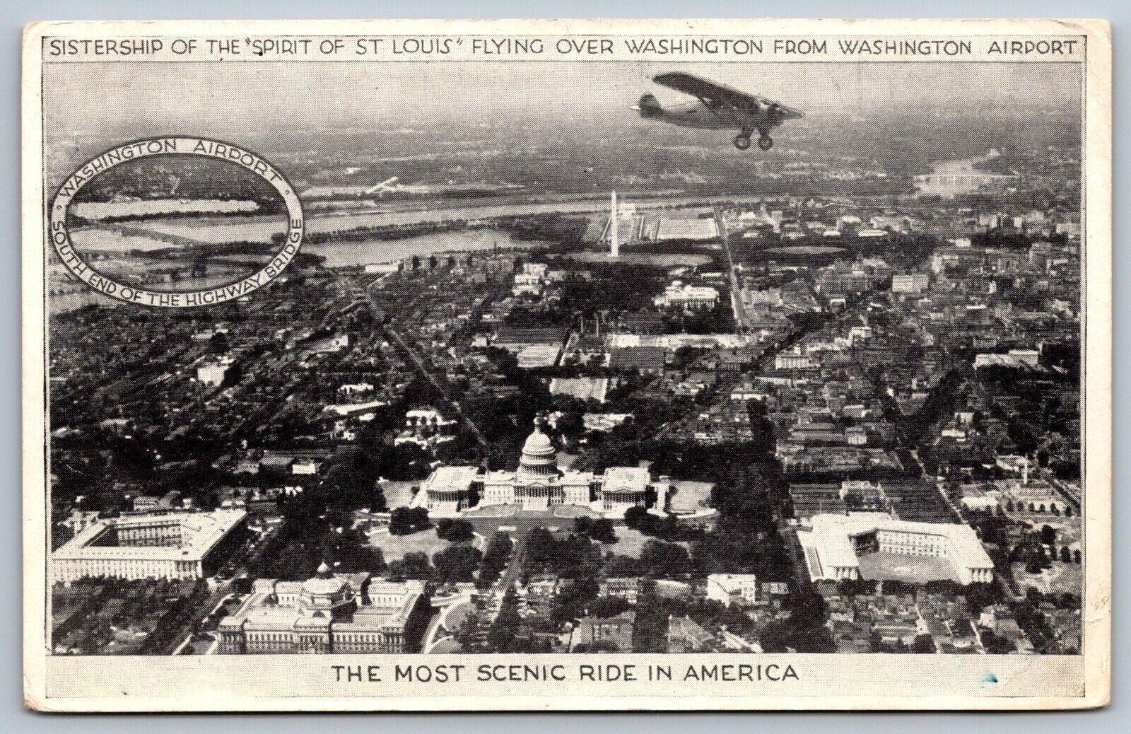 VIntage Airline Airplane Postcard - Sistership of The Spirit of St ...