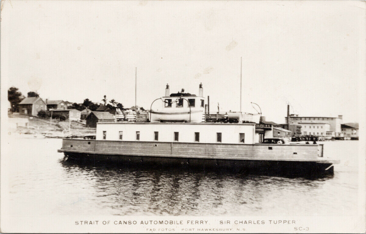 NS 'Sir Charles Tupper' Ship Strait of Canso Auto Ferry Fad RPPC ...