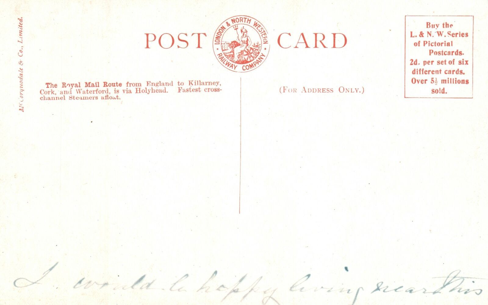 Vintage Postcard 1910's The Public Library Building Dublin Via Holyhead ...