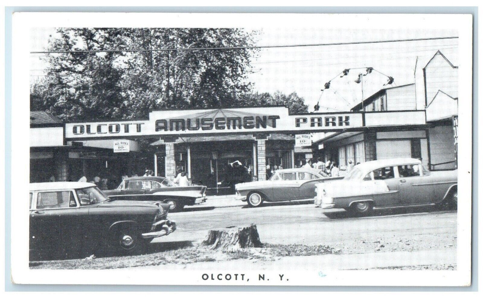 c1910's Olcott Amusement Park Cars Ferris Wheel Olcott New York NY ...