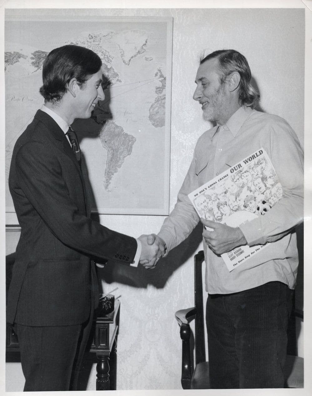 Prince King Charles Meets Spike Milligan Geography Map WWF LP 1970 ...
