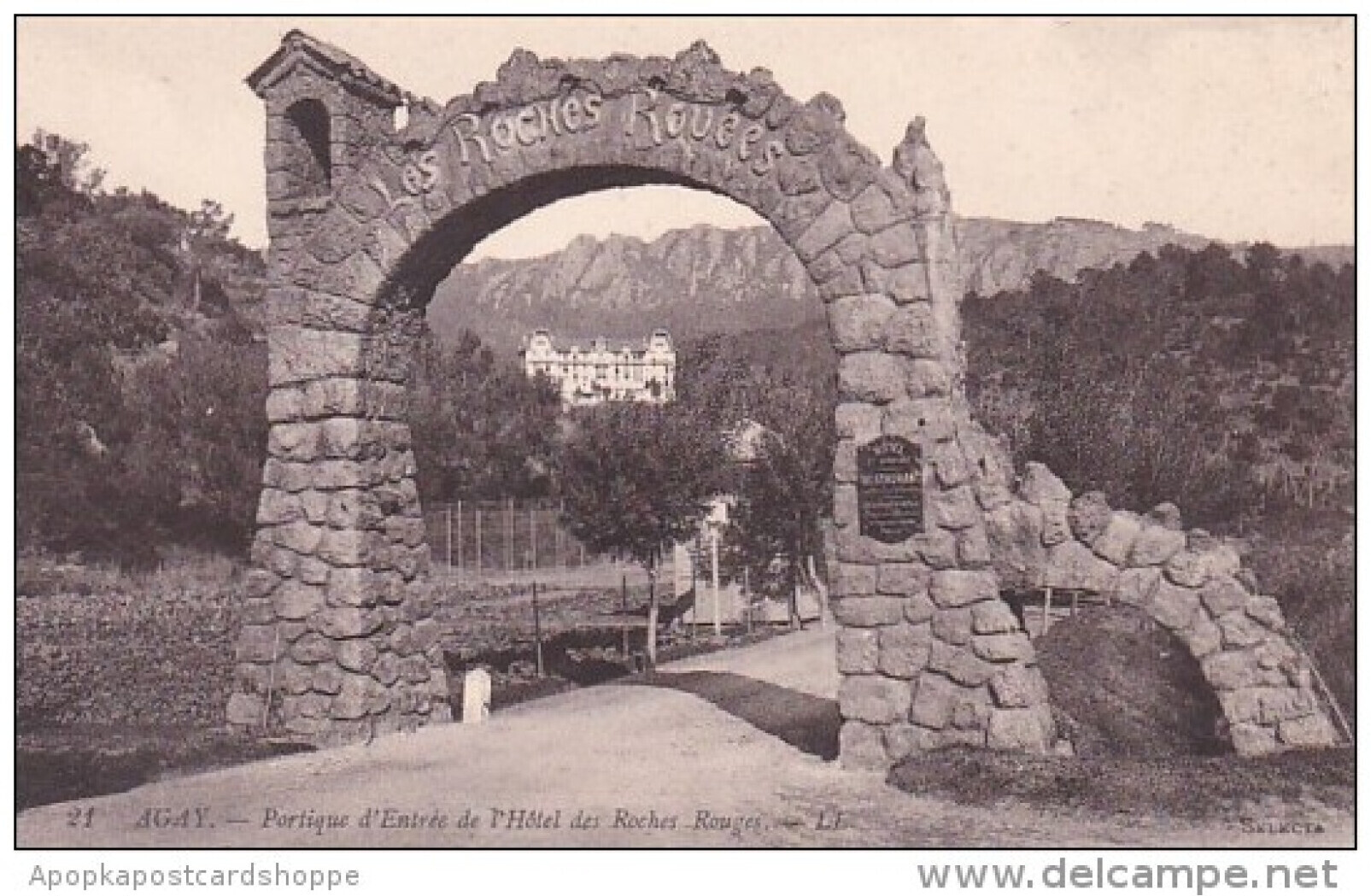 France Agay Portique d'Entree de l'Hotel des Roches Rouges | Europe ...