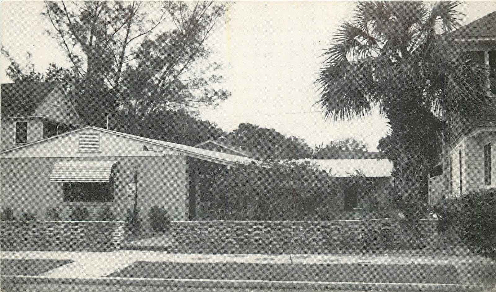 St Petersburge Florida~The Ranch House~Brick Lattice-Work Fence~1960s ...