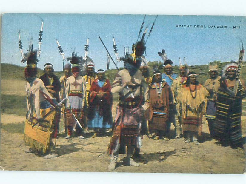 Linen Native Indian APACHE INDIAN DEVIL DANCERS AC6504 | Topics ...