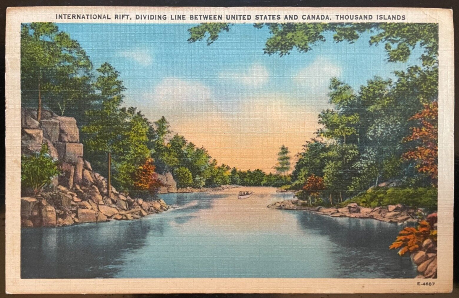 Vintage Postcard 1948 International Rift, US into Canada, 1000 Islands ...