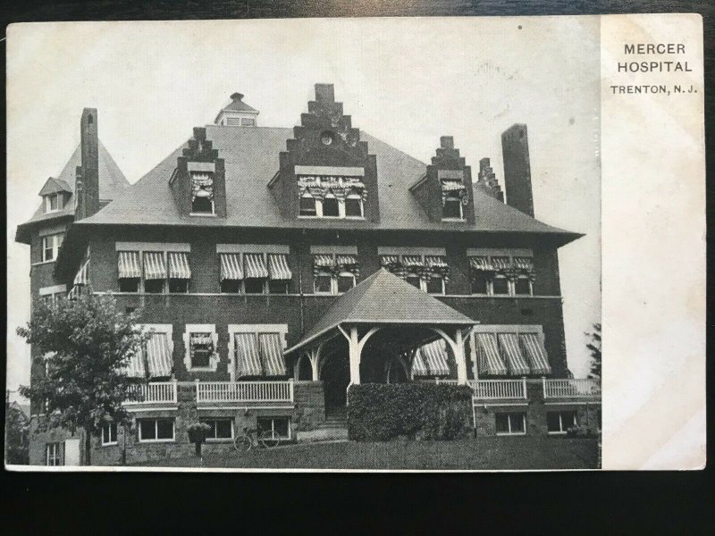 Vintage Postcard 1901-1907 Mercer Hospital Trenton New Jersey | Europe ...