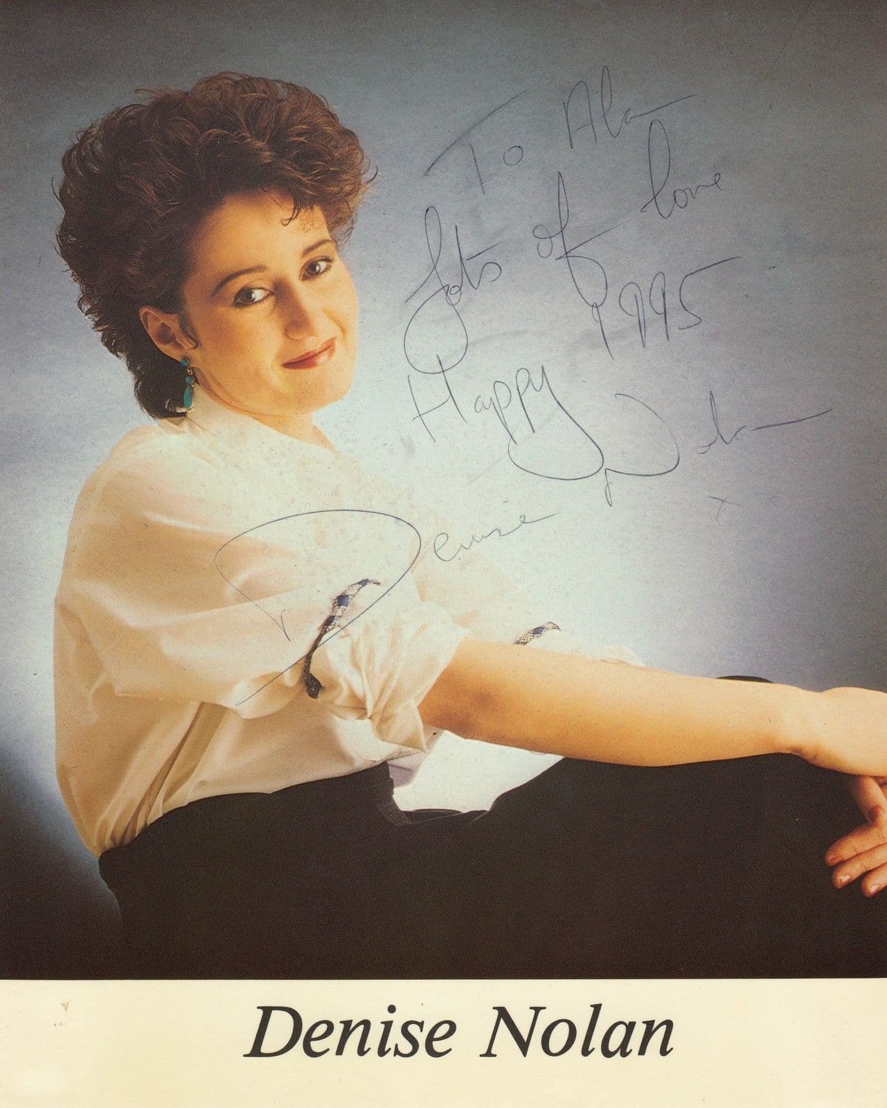 Denise Nolan of The Nolans Giant 10 x 8 Genuine Hand Signed Photo ...