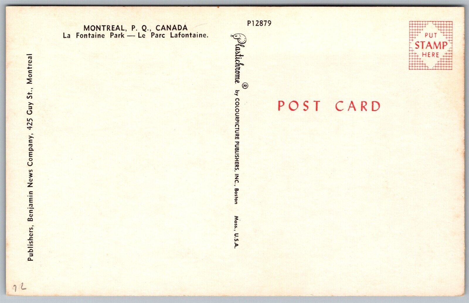 Vtg Montreal Quebec Canada La Fontaine Park Tour Boat Lake 1950s View ...