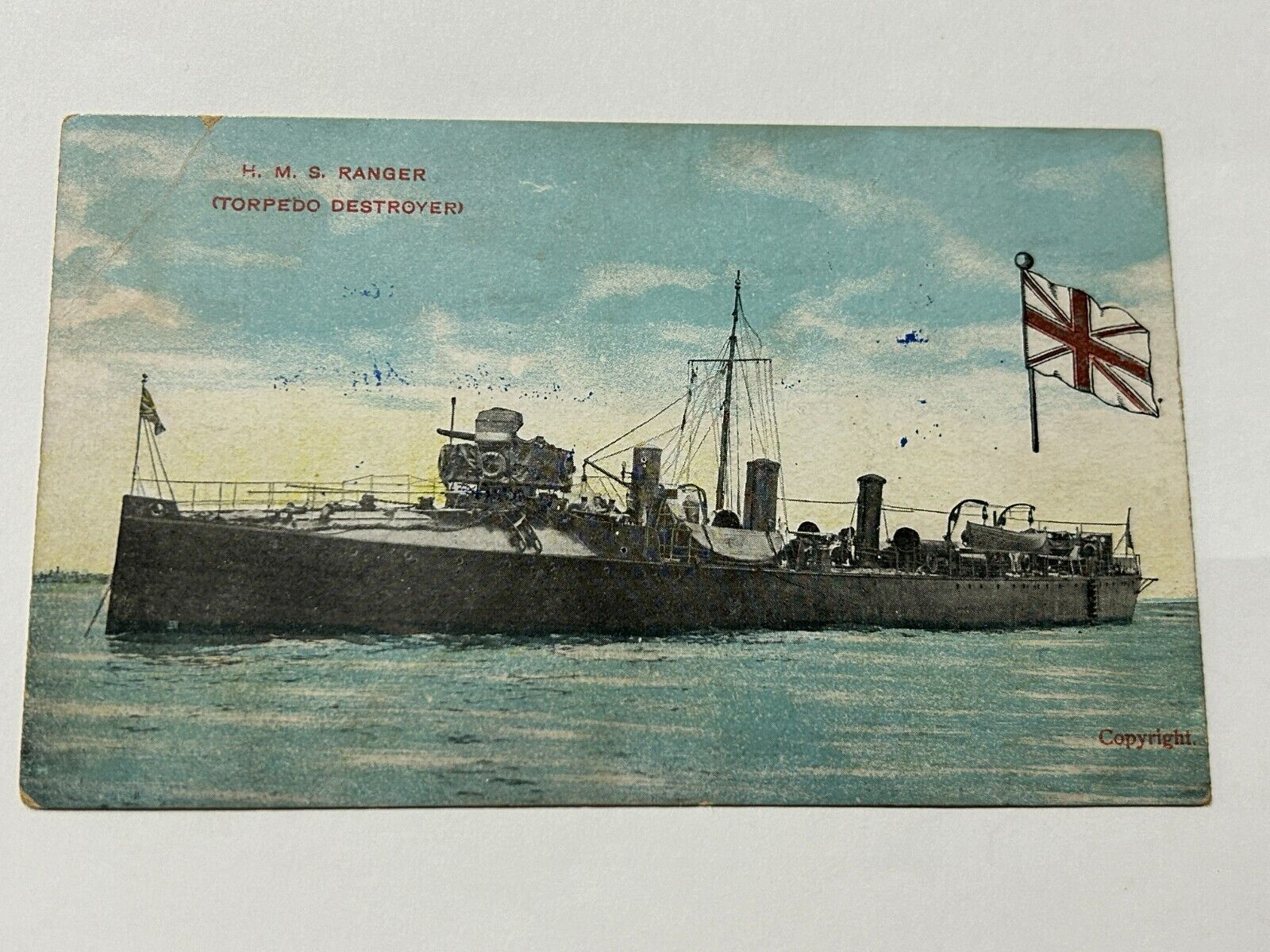 HMS Ranger Torpedo Destroyer c.1907 Royal Navy WWI Postcard | Other ...