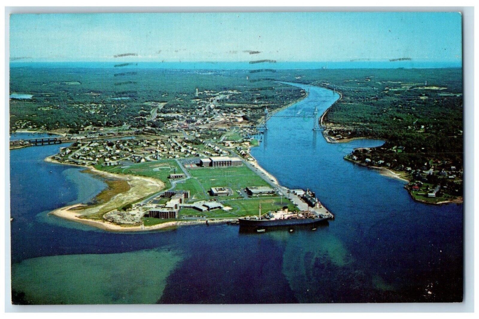 c1960's Birds Eye View Cape Cod Canal 1983 Massachusetts Ma Vintage ...