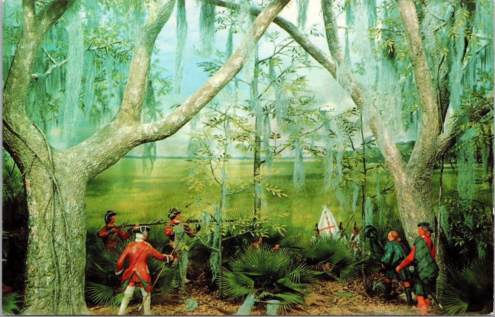 Vintage Postcard Battle of Bloody Marsh Diormama at Fort ST Simon ...