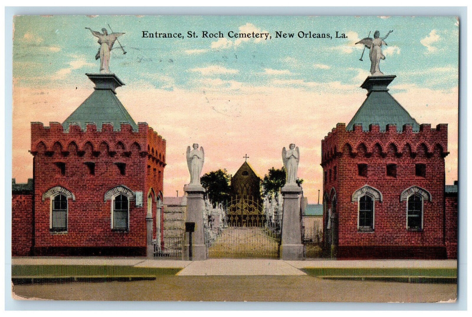 1912 Entrance St. Roch Cemetery New Orleans Louisiana LA Antique ...