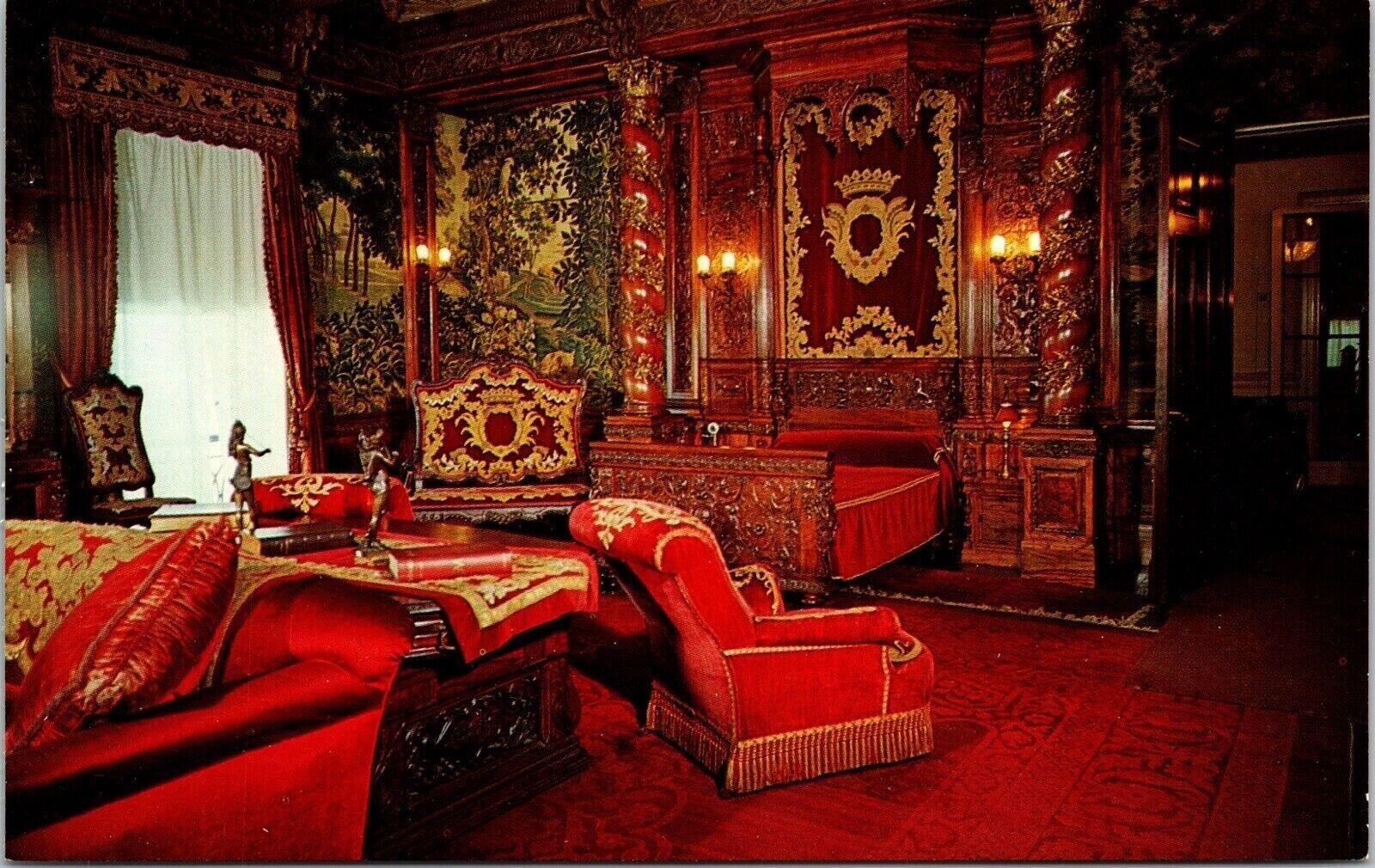 Frederick W Vanderbilt Room Hudson River Mansion Hyde Park NY Postcard ...