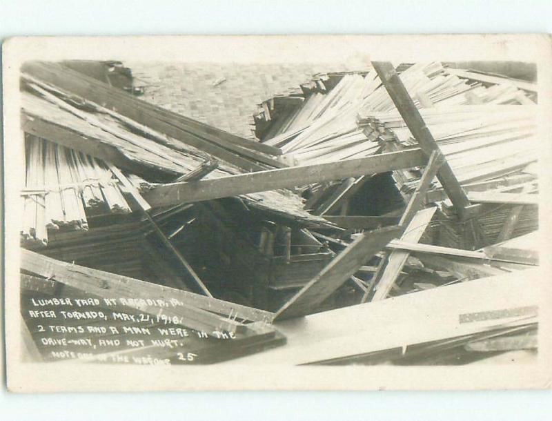 1918 rppc TORNADO RUINS Arcadia - Near Carroll & Denison Iowa IA i5511 ...