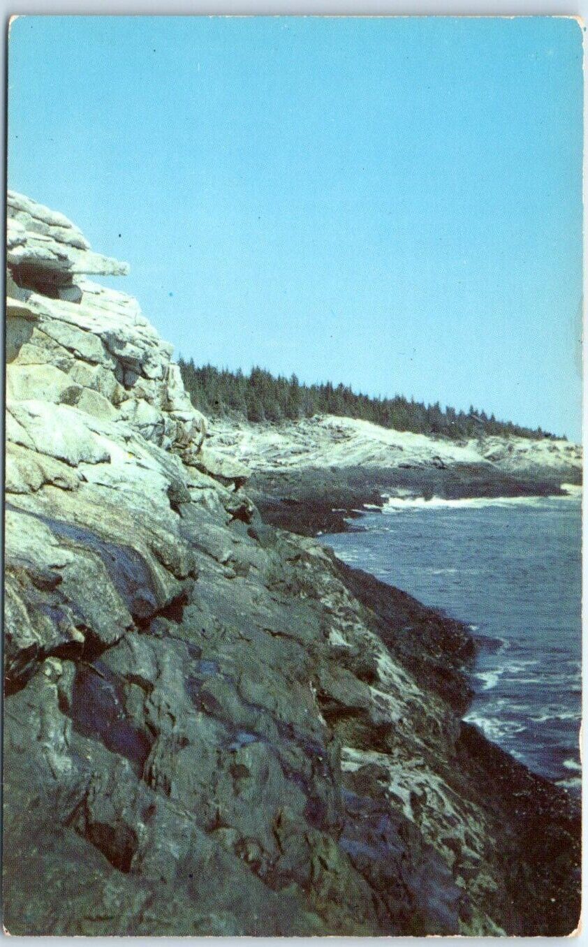 Granite cliffs on the Maine Coast, east shore, Pemaquid Point - Bristol ...