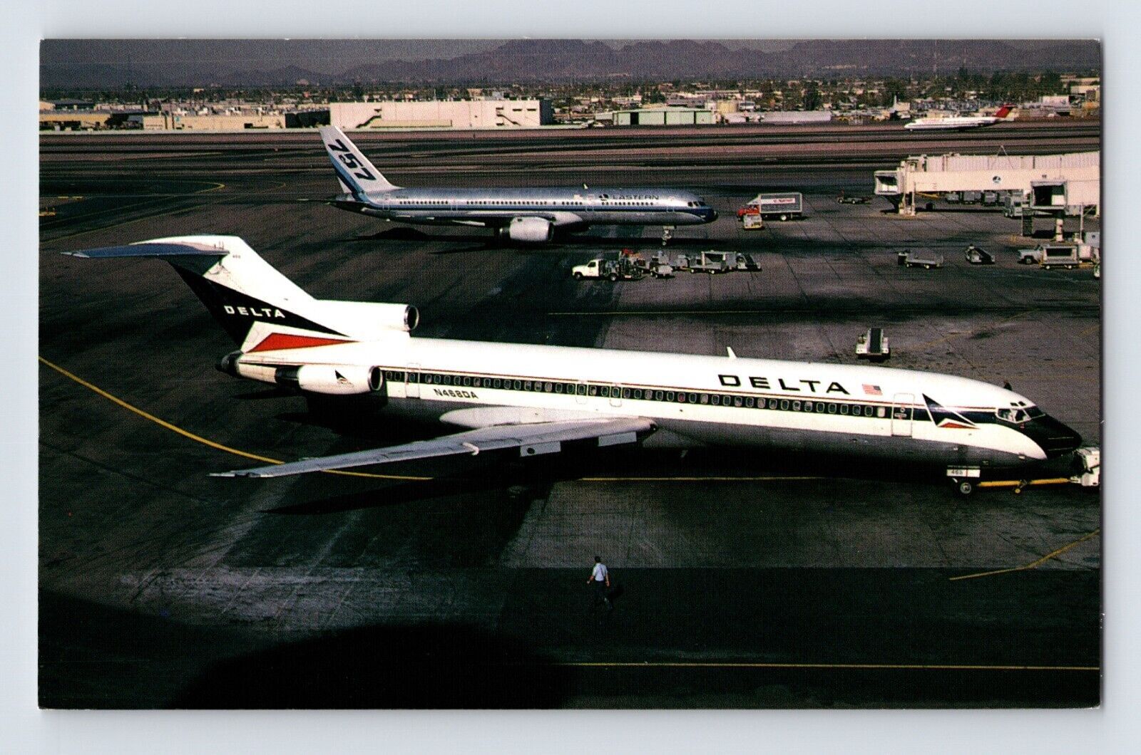 Postcard Delta Airlines Airplane Boeing B-727 232 Advanced Phoenix AZ ...