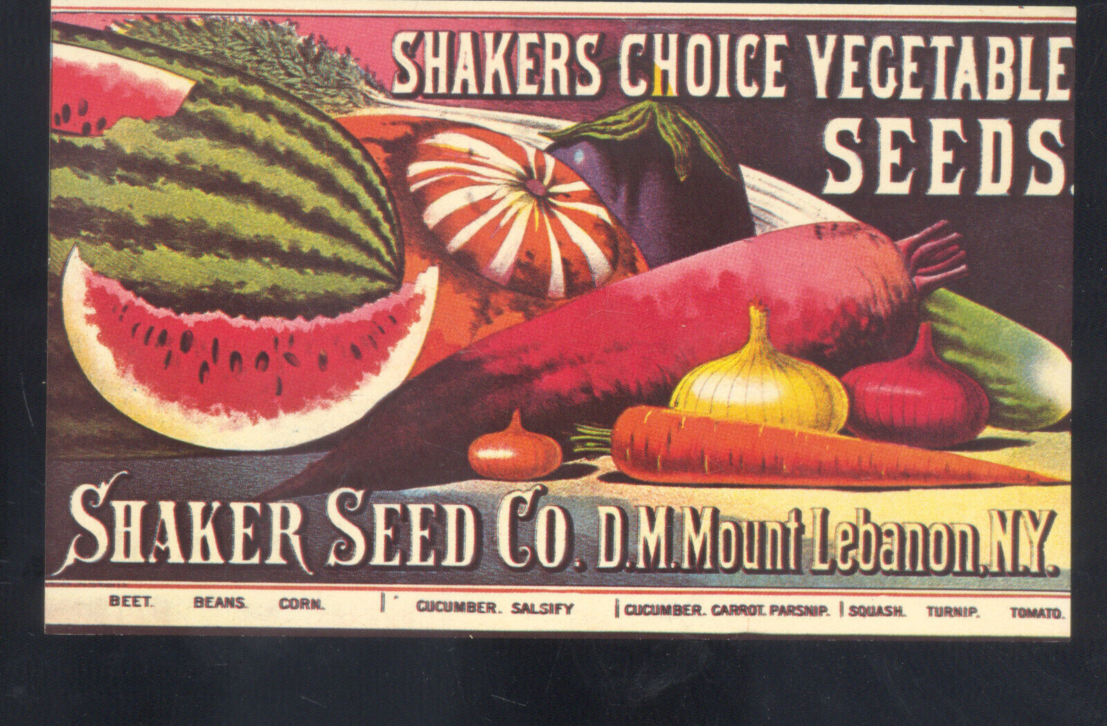Shakers Choice Vegetable Seeds Lebanon New York NY Farming Advertising ...