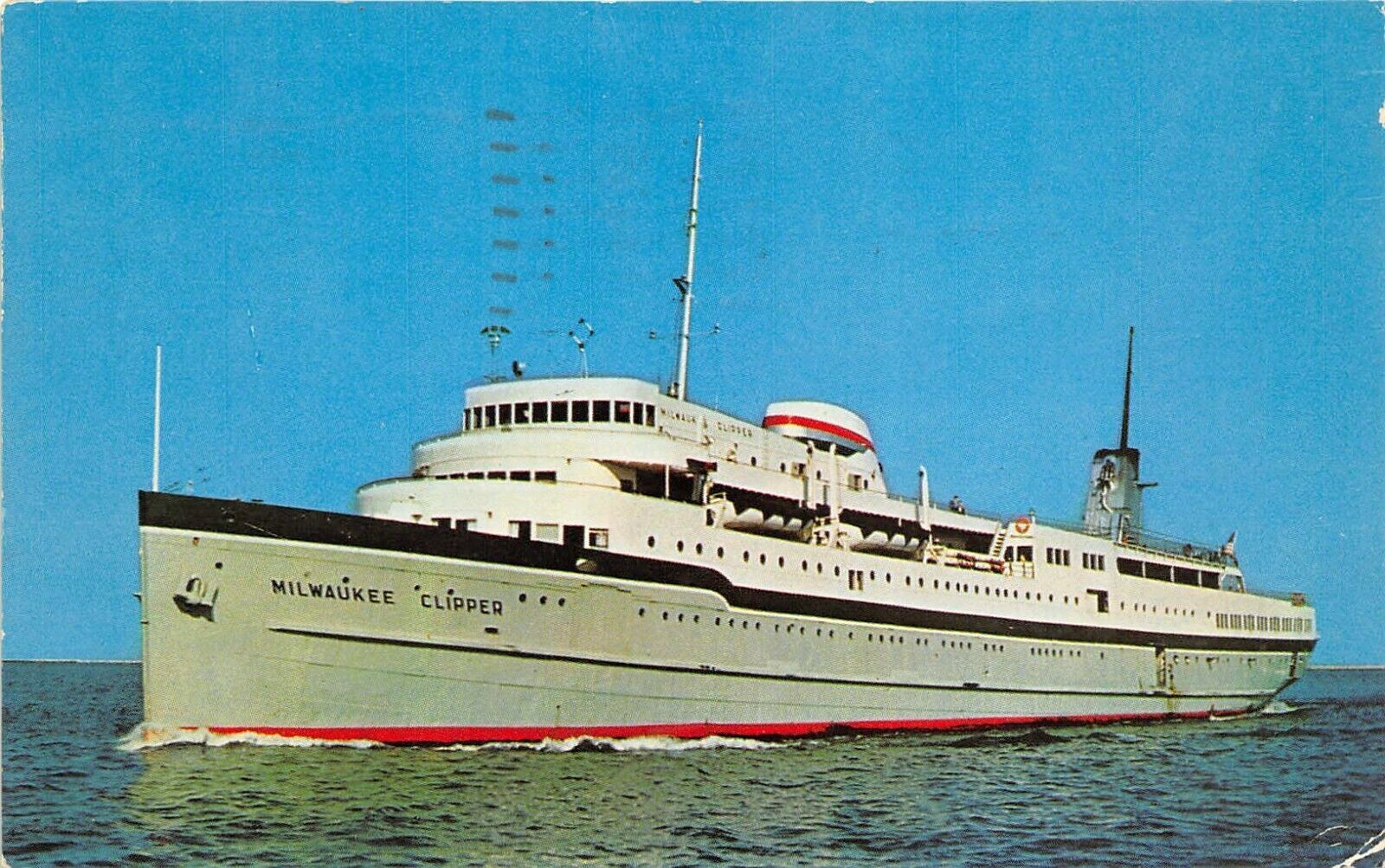 SS Milwaukee Clipper Steamship 1958 Postcard Lake Michigan | Topics ...