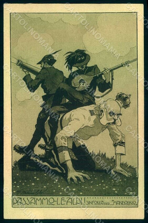 WWI WW1 Italian Propaganda Moroni Anti Kaiser Alpini Bersaglieri pc ...