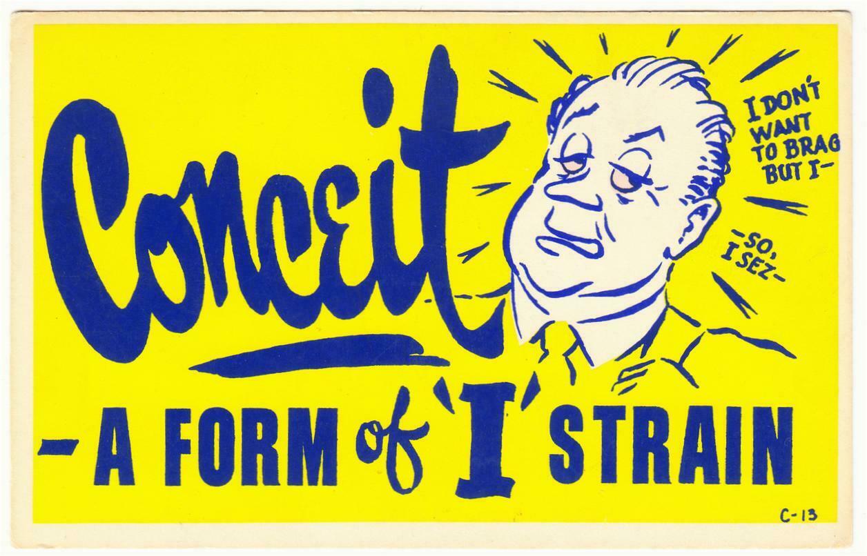 Conceit A Form of I Strain Motto Mailer Personality Comic Postcard ...