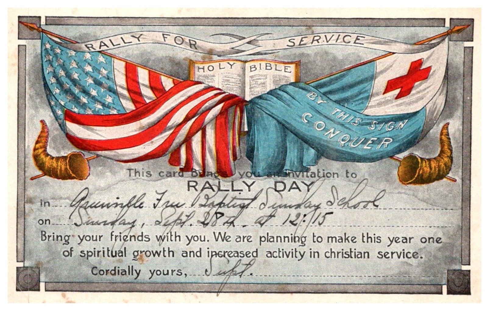 Rally Day | Topics - Holidays & Celebrations - Other, Postcard ...